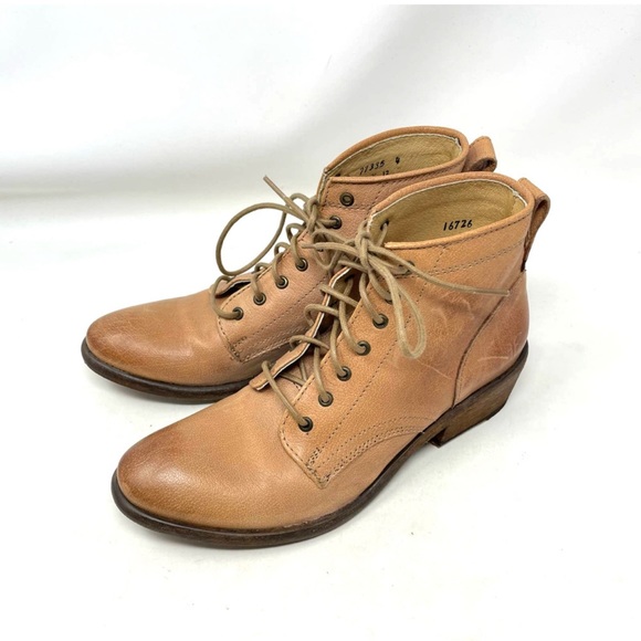 Frye | Shoes | Frye Carson Lace Up Boots Tan Leather | Poshmark